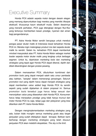Marketing Plan for Honda PCX | PDF