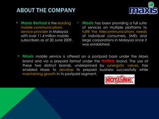 Marketing plan for maxis | PPT | Phone Services | Home Utilities