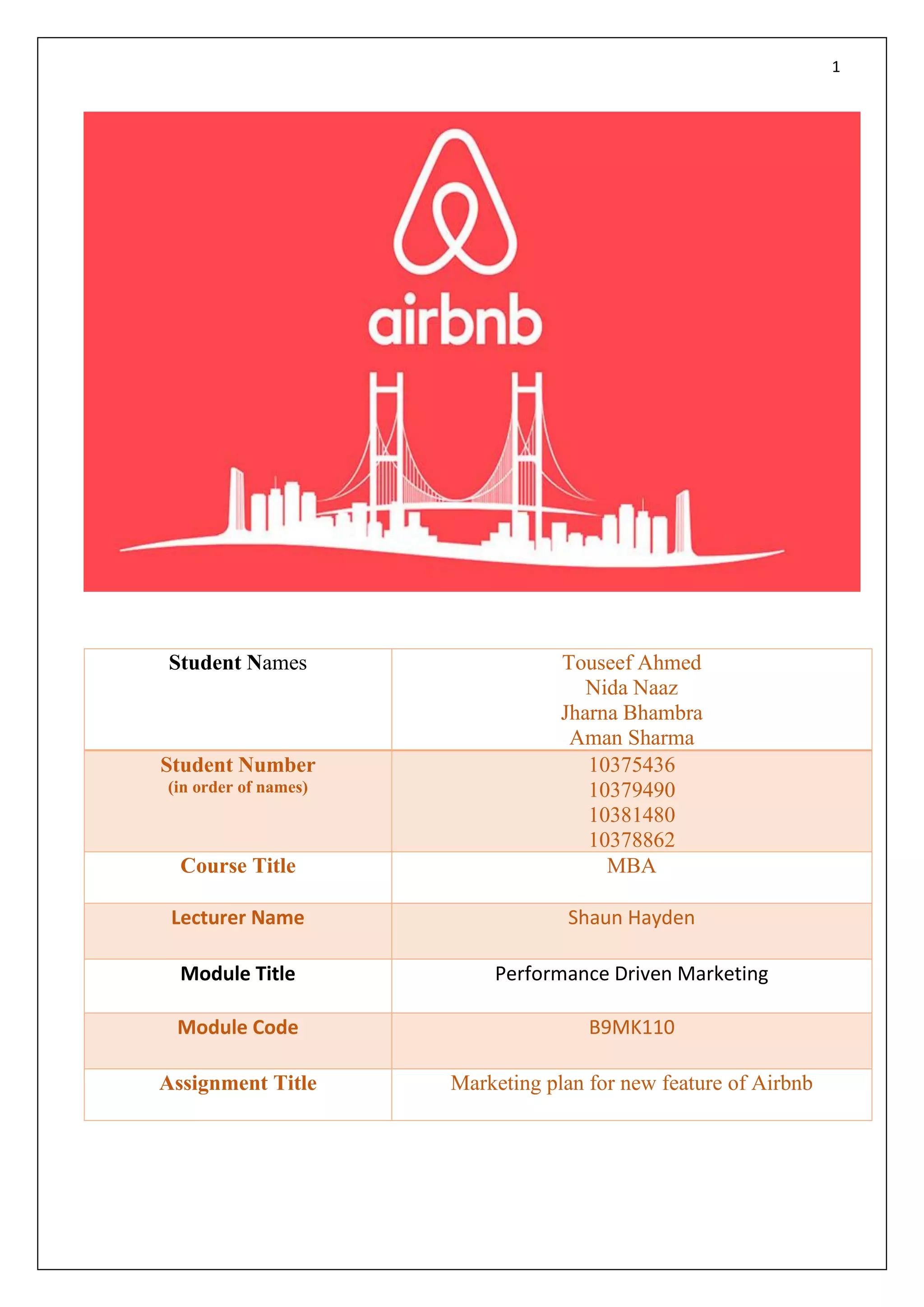 Marketing plan for new feature of airbnb | PDF
