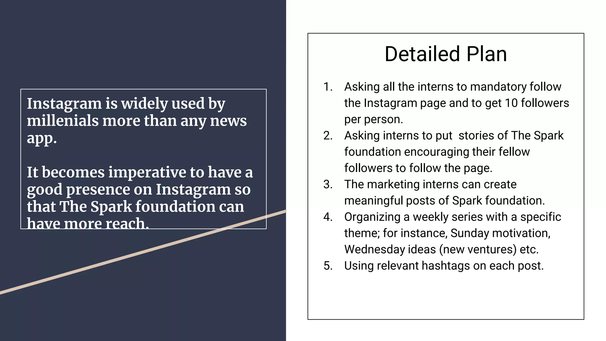 Marketing plan for The Sparks foundation | PPT