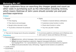 Marketing plan for waitrose of john lewis | PDF
