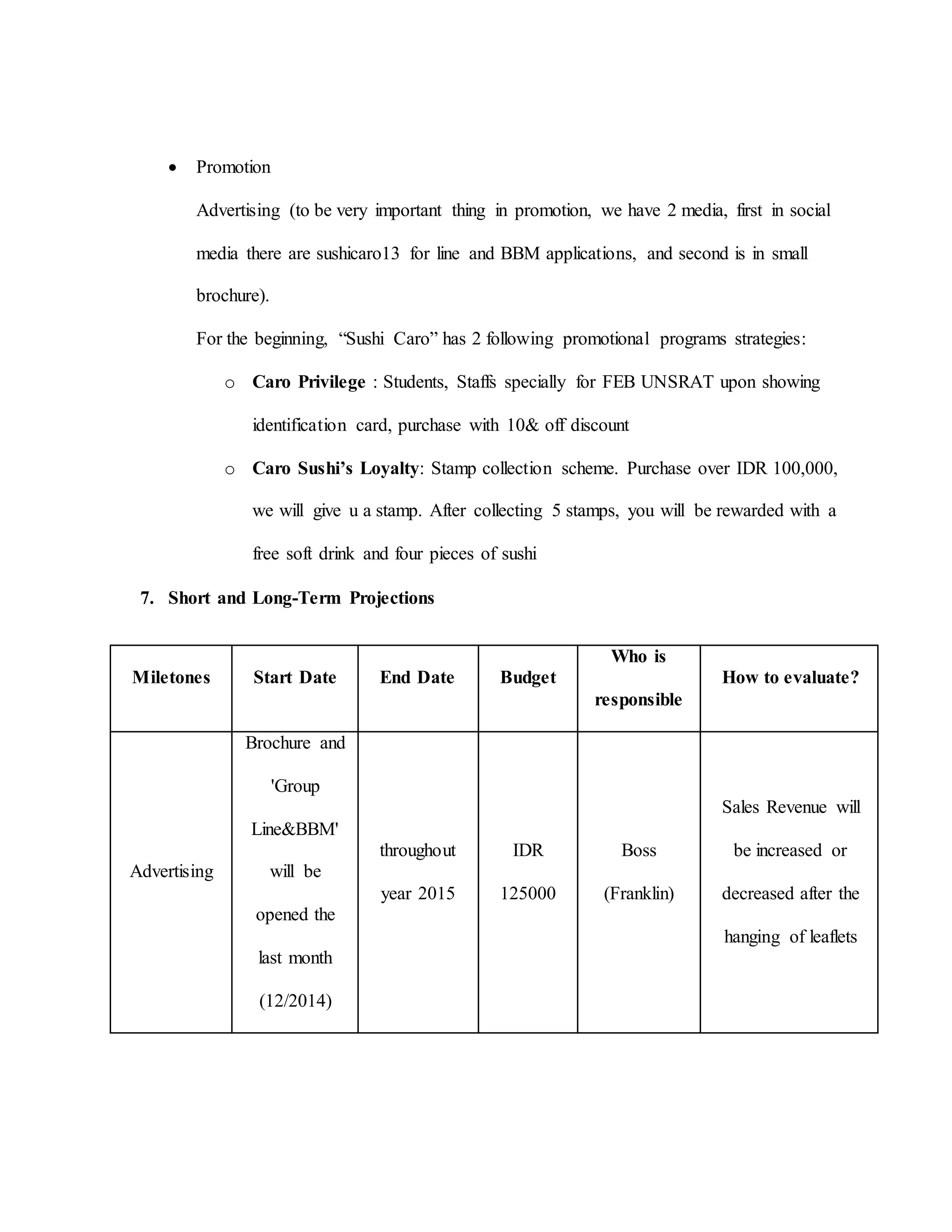 example of Marketing plan | DOCX