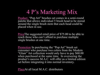 Marketing Plan MAC Cosmetics (New Product Development) | PPTX