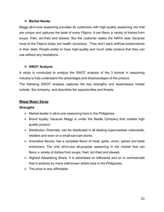 Marketing plan for maggi magic sarap | PDF