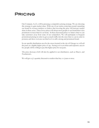 Levi's Marketing Plan | PDF