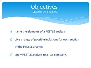 Marketing planning and processes pestle | PPT