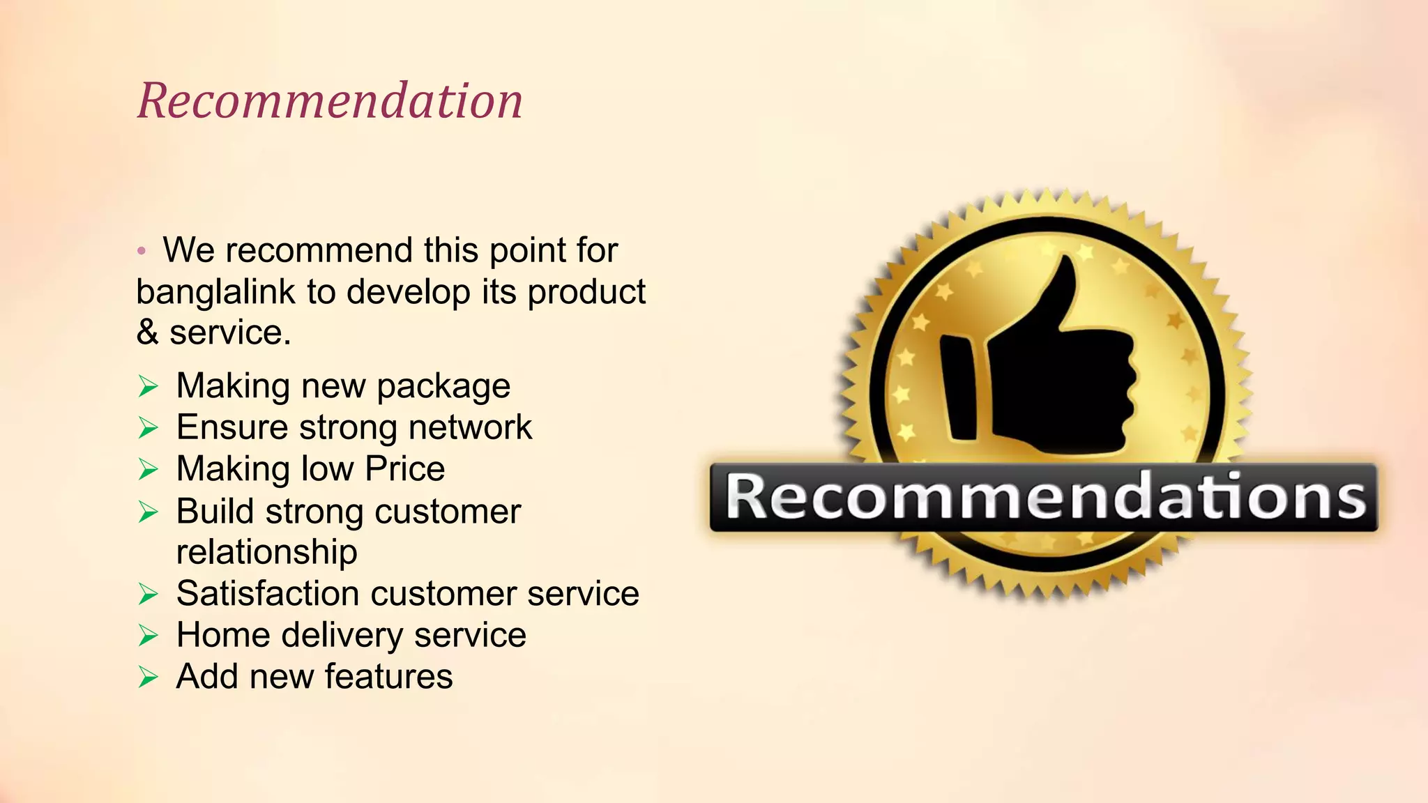 presentation on Marketing plan of banglalink | PPTX