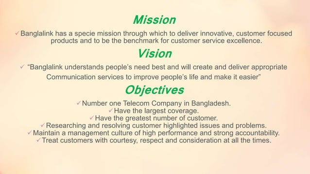 presentation on Marketing plan of banglalink | PPTX