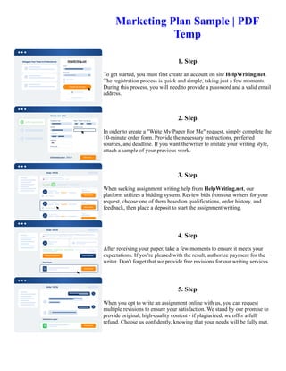 Marketing Plan Sample PDF Temp | PDF