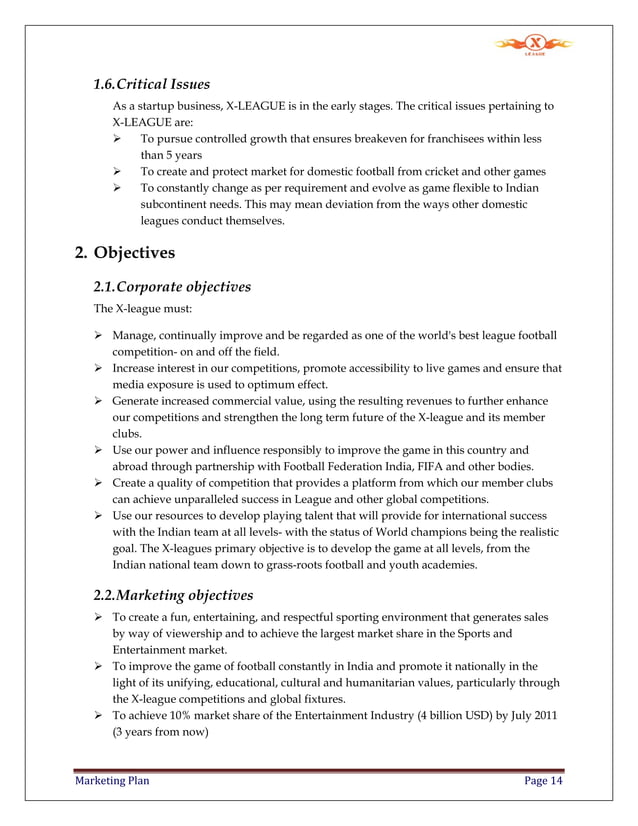 Marketing plan - x-league - football / soccer (Pre #HeroISL, # ...