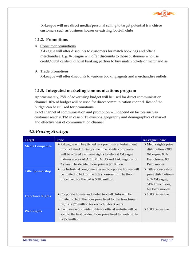 Marketing plan - x-league - football / soccer (Pre #HeroISL, # ...