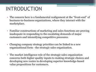 Evolution of strategic sales organisation | PPTX