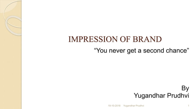 Marketing ppt on brand impression | PPTX