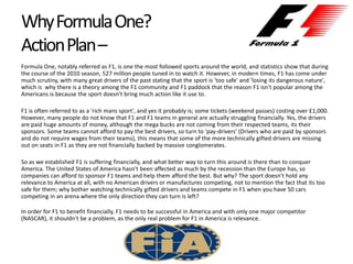 Marketing & PR - F1 Development Presentation | PPT