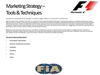 Marketing & PR - F1 Development Presentation | PPTX