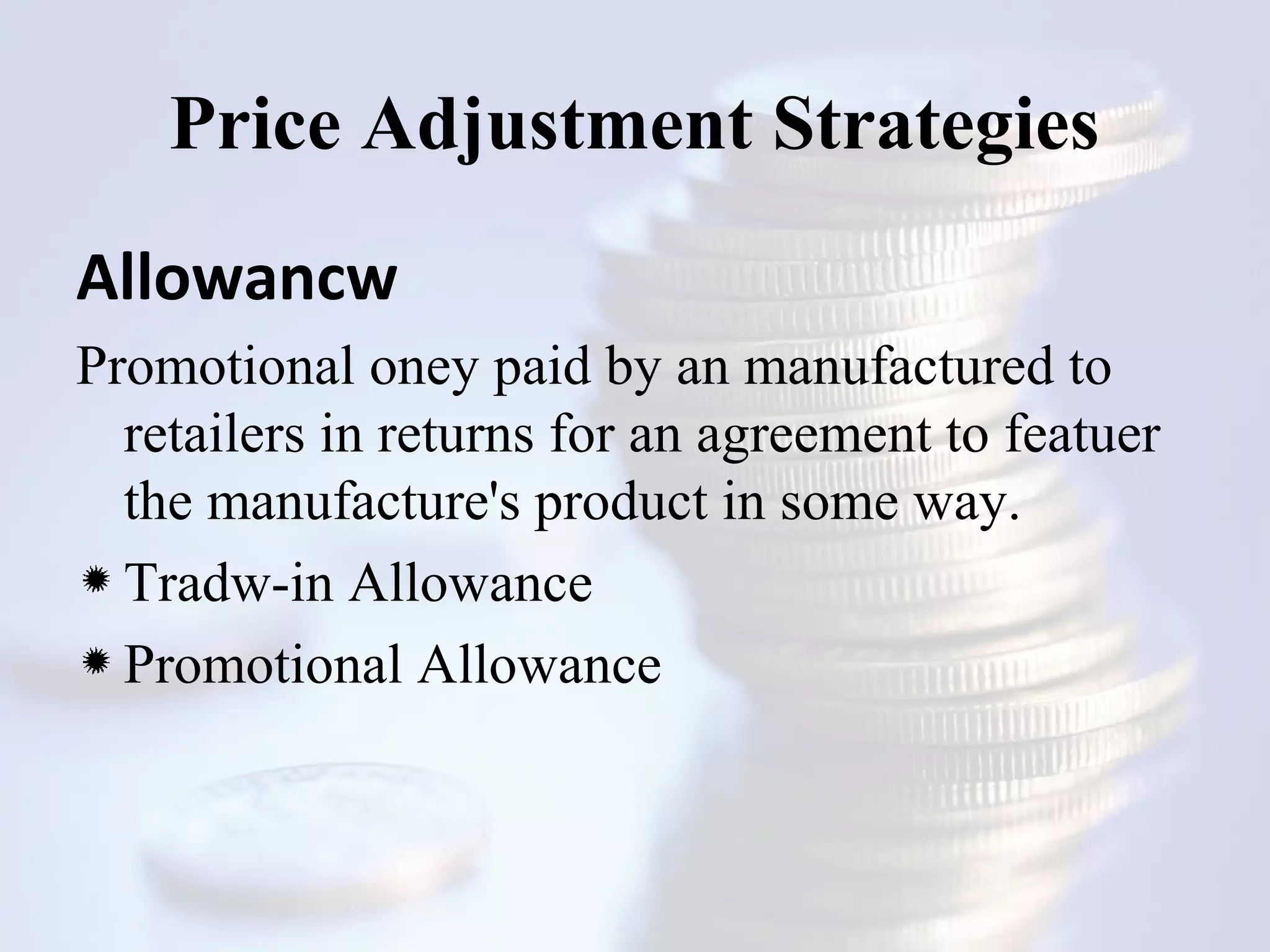 Pricce Adjustment strategies Presentation | PPT