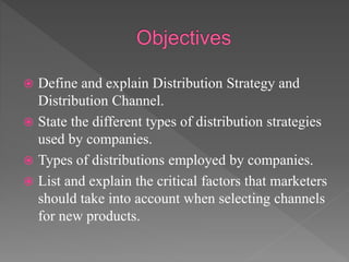 Marketing presentation on Distribution | PPTX
