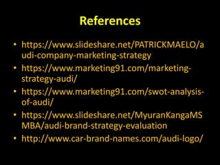 Marketing Strategies of AUDI with marketing mix | PPTX