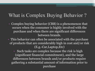Presentation on Complex Buying Behavior (CBB) | PPT