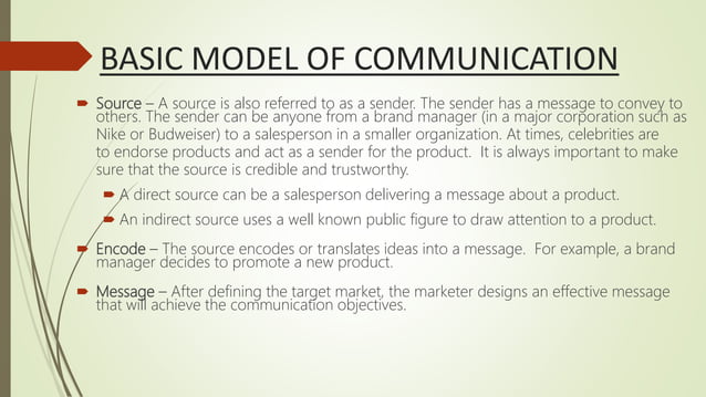Marketing Communication process | PPTX | Marketing and Advertising ...