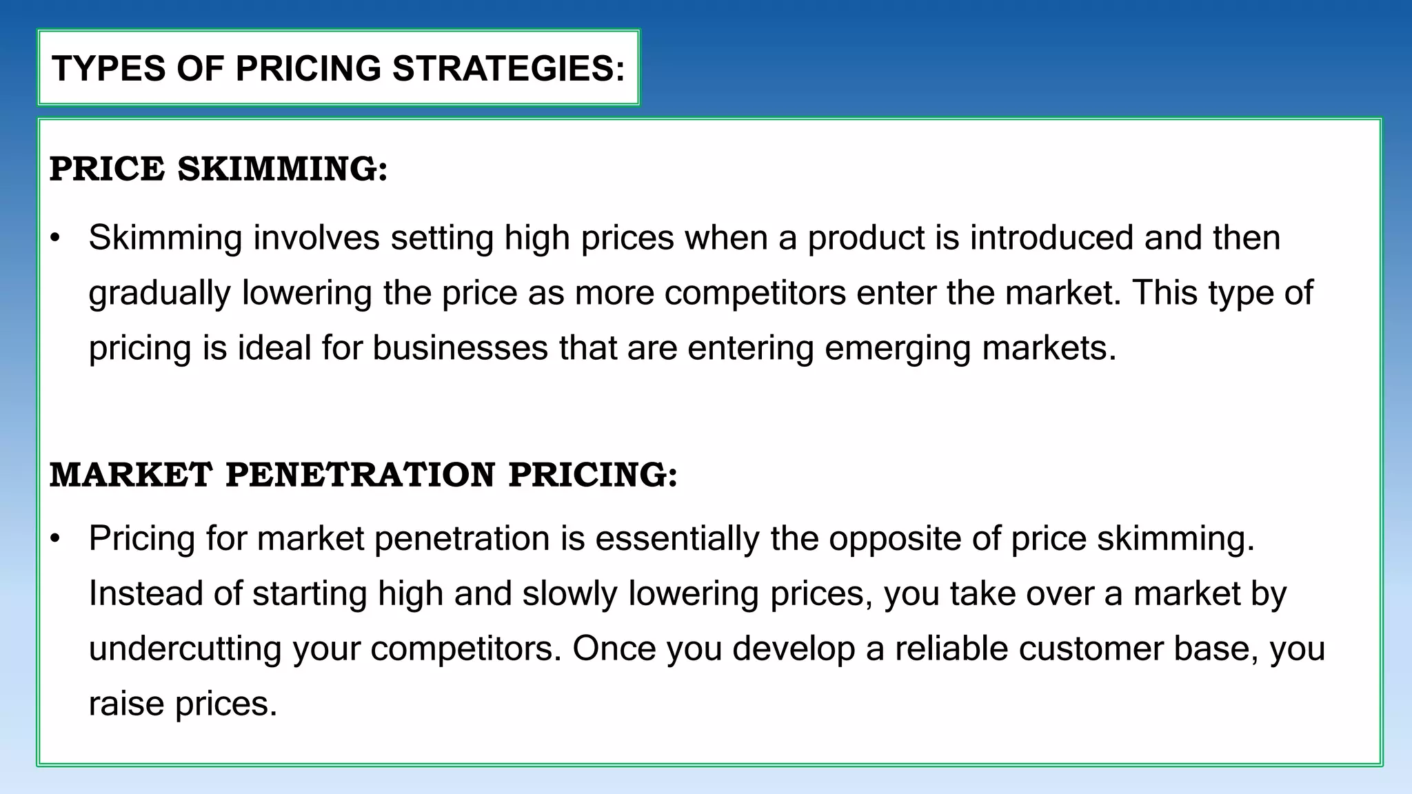 Pricing methods and strategies | PPTX