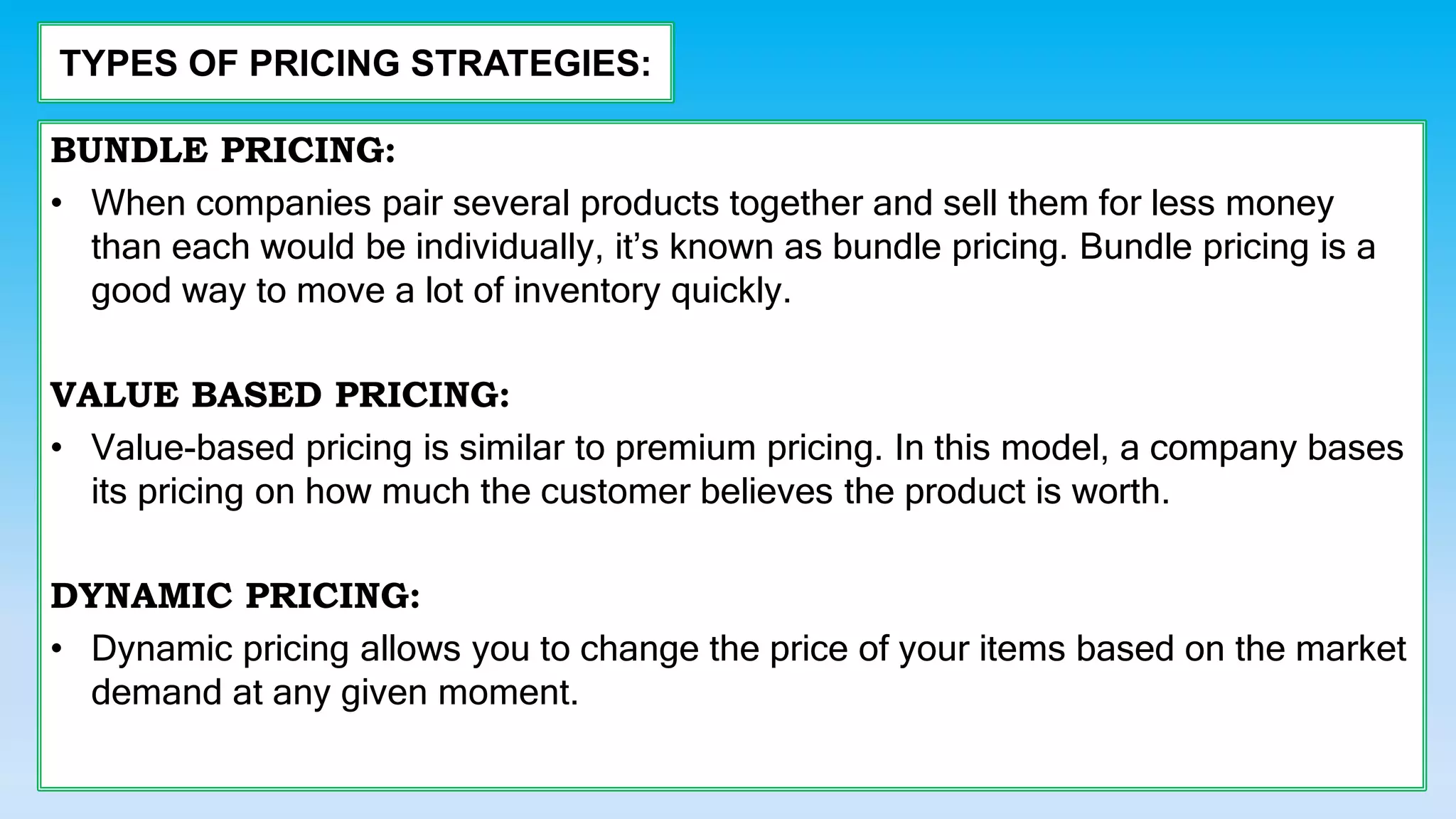 Pricing methods and strategies | PPTX