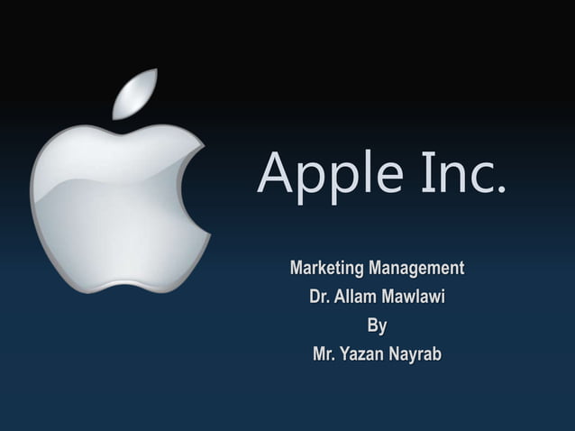 Marketing presentation for Apple inc. | PPTX | Computing | Technology ...