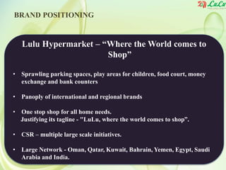 Marketing research- lulu hypermarket | PPTX