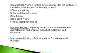 Marketing presentation on Pricing | PPT