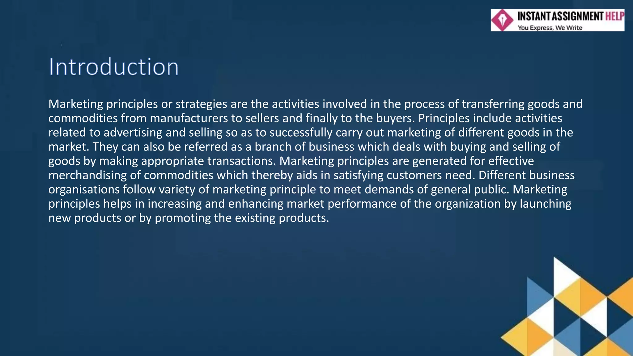 Concept of Marketing Principle in an Organization | PPT