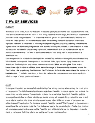 Marketing Project on PIZZA HUT | DOCX
