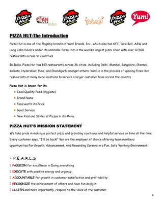 Marketing Project PIZZA HUT | DOCX