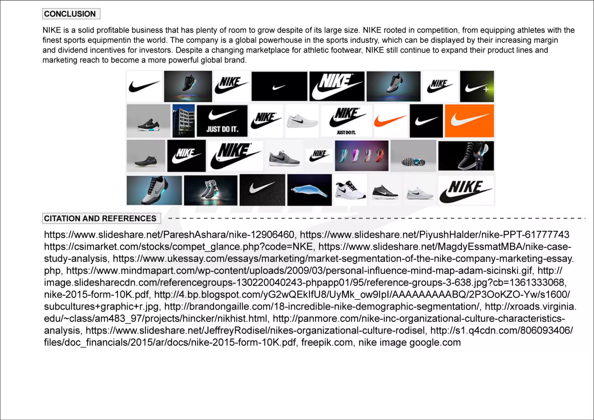 Nike Marketing research studies | PPT