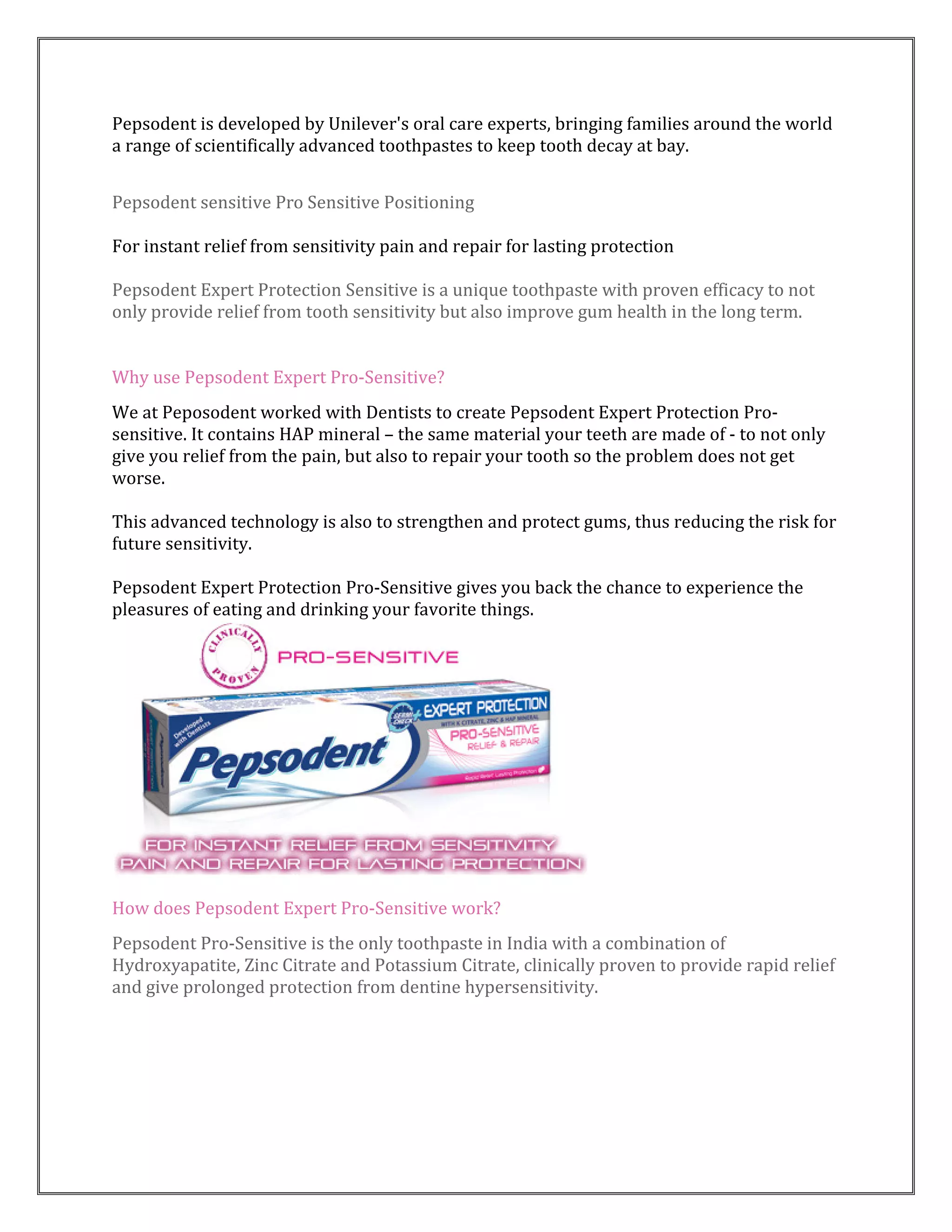 Marketing project toothpaste industry | PDF