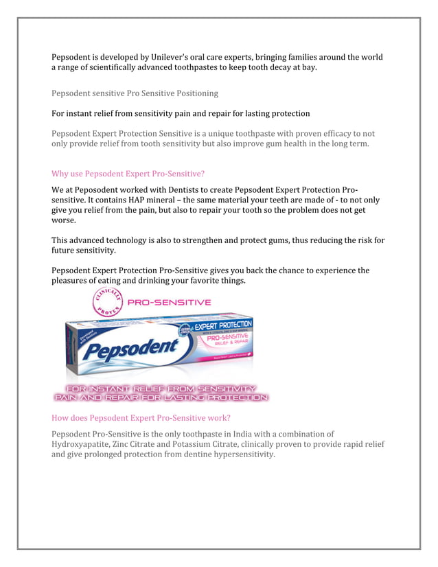 Marketing project toothpaste industry | PDF