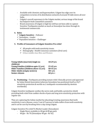 Marketing project toothpaste industry | PDF