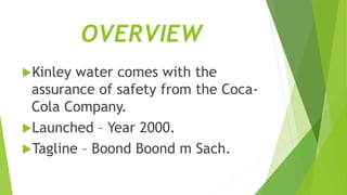 Marketing project on KINLEY water bottle | PPTX