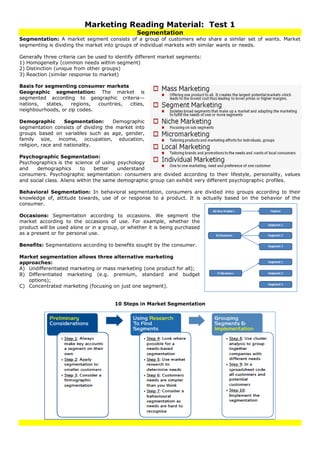 Marketing reading material test 1 | PDF