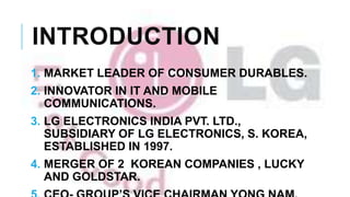DESK RESEARCH ON STP AND CHANNEL DESIGN OF LG ELECTRONICS | PPTX