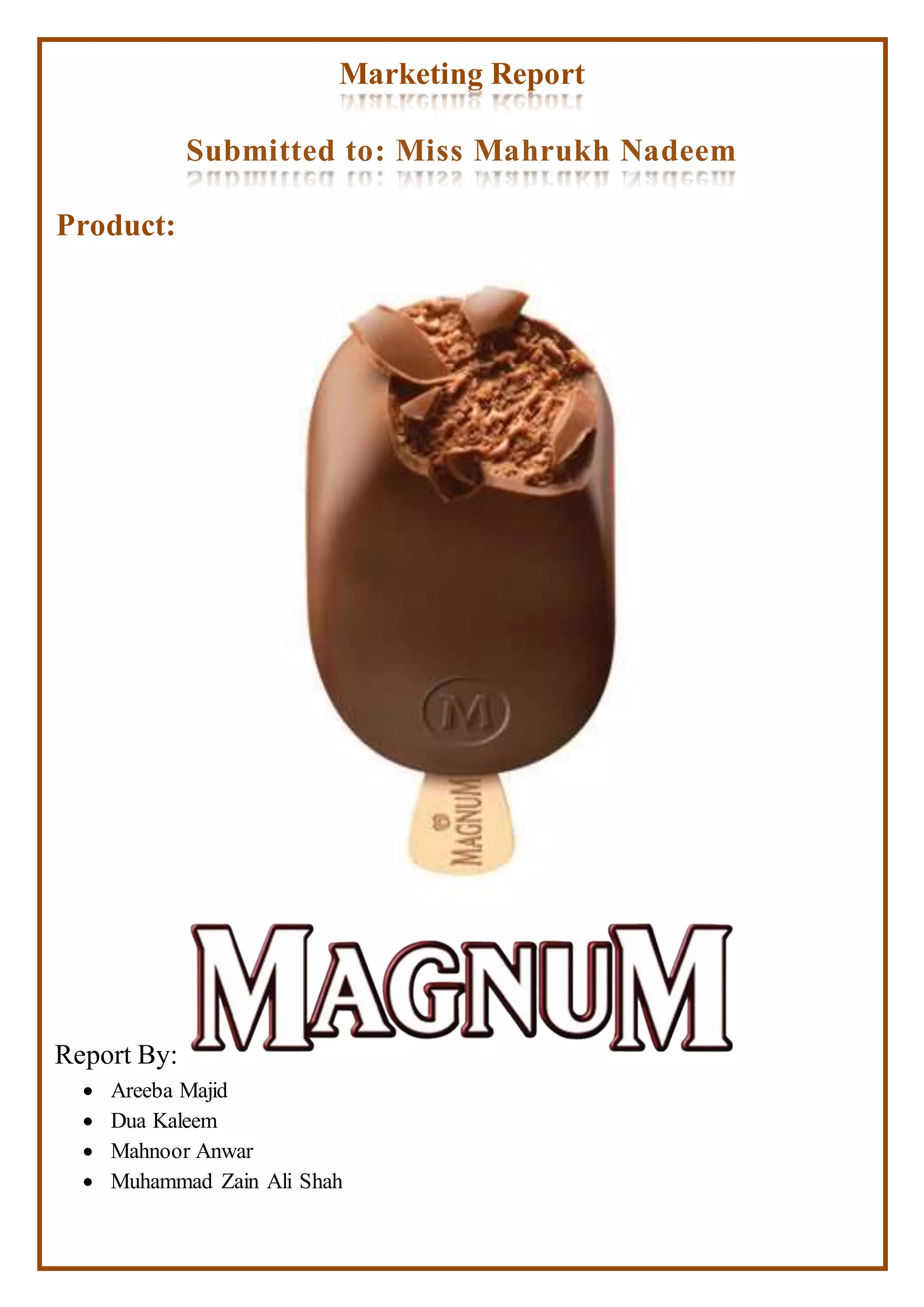 Walls Magnum Marketing Report | DOCX