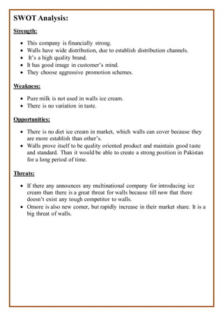 Walls Magnum Marketing Report | DOCX