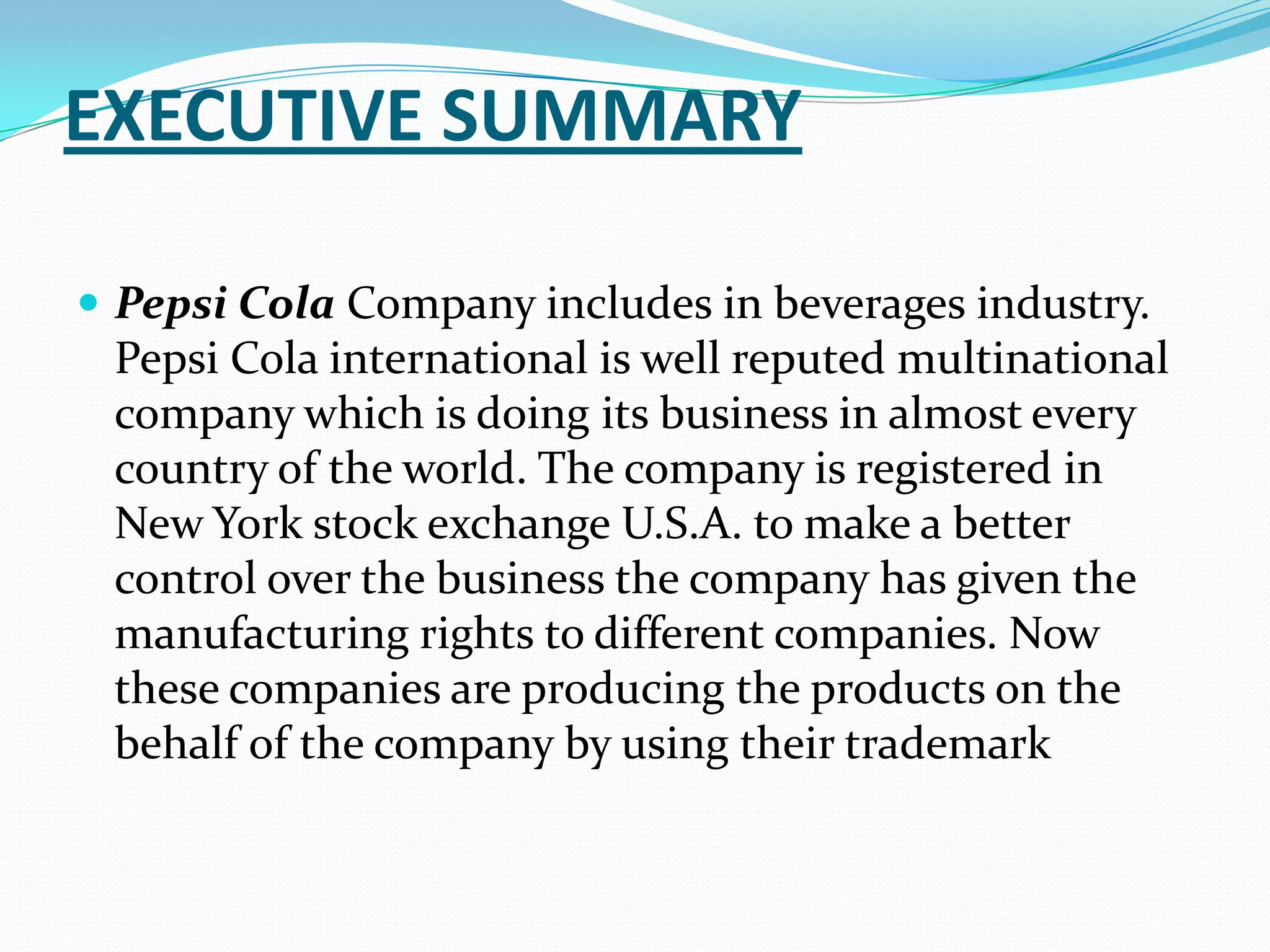 Marketing report on PEPSI | PPTX
