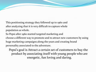 Marketing report on PEPSI | PPT