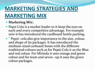 Marketing report on PEPSI | PPTX