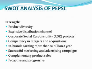 Marketing report on PEPSI | PPTX