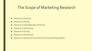 Marketing research | PPTX