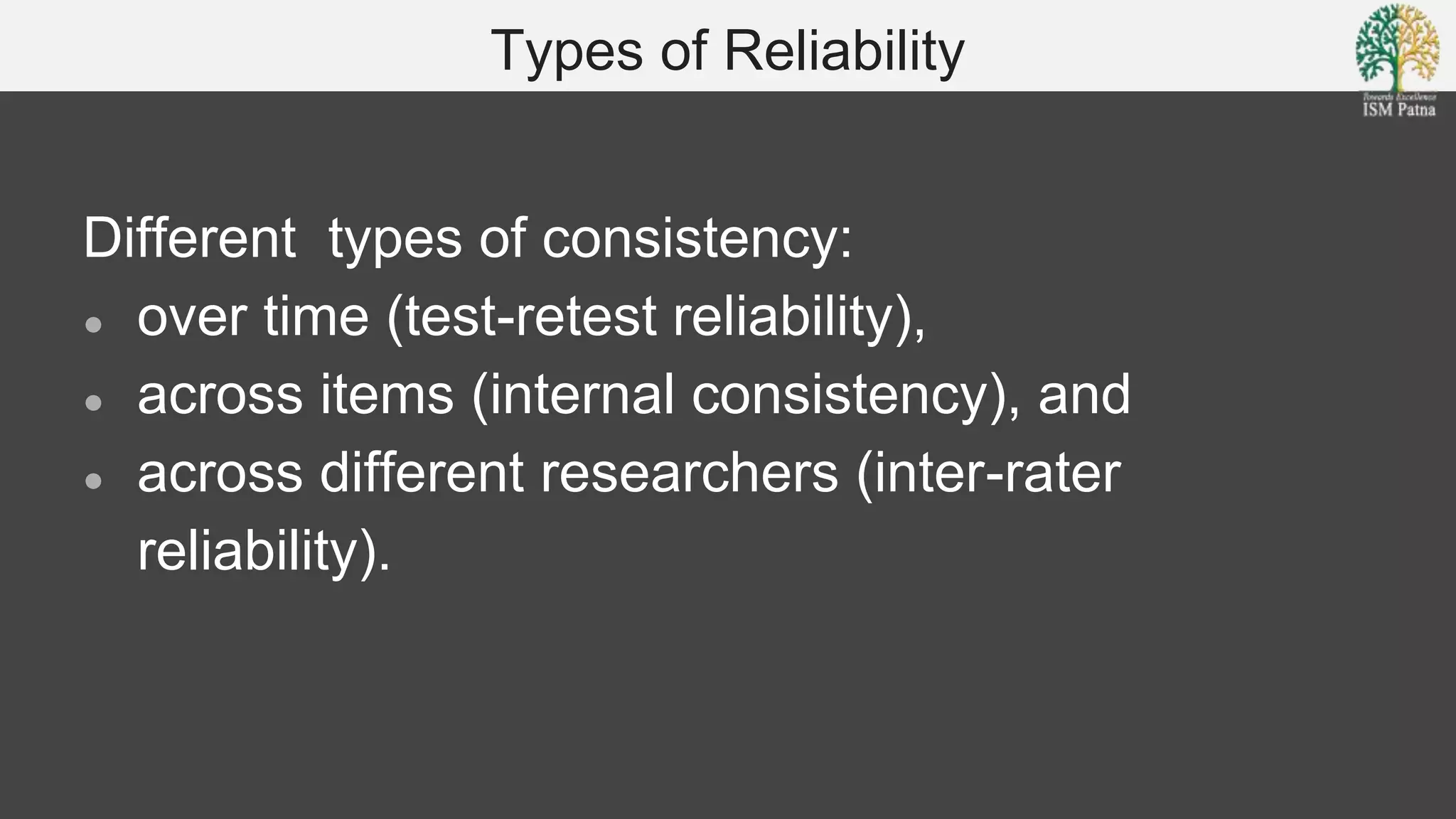 Marketing research lecture-5-reliability_validity | PPTX