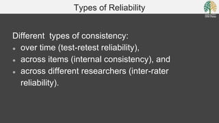 Marketing research lecture-5-reliability_validity | PPTX