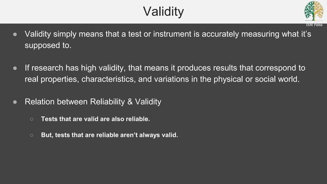 Marketing research lecture-5-reliability_validity | PPTX