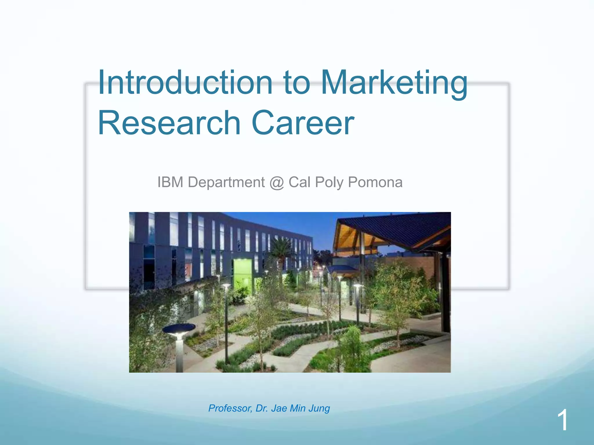 Marketing research career track presentation-2015-4-4 | PPTX